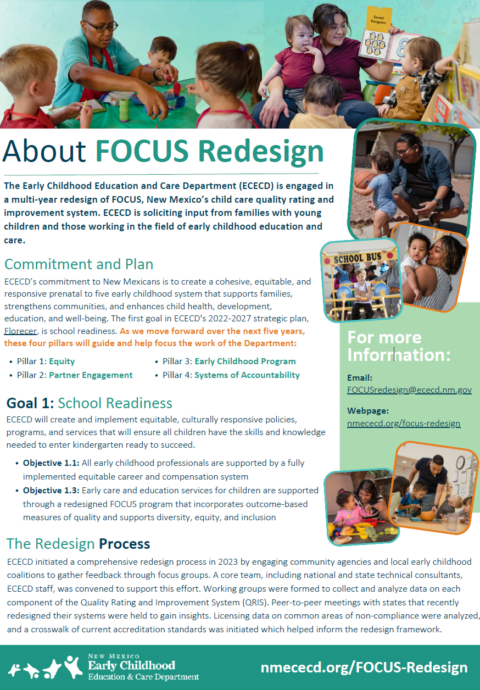 Focus Redesign | Early Childhood Education & Care Department